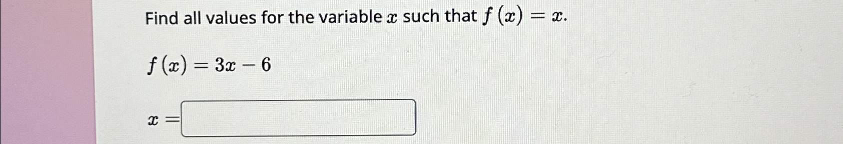 Solved Find all values for the variable x ﻿such that | Chegg.com