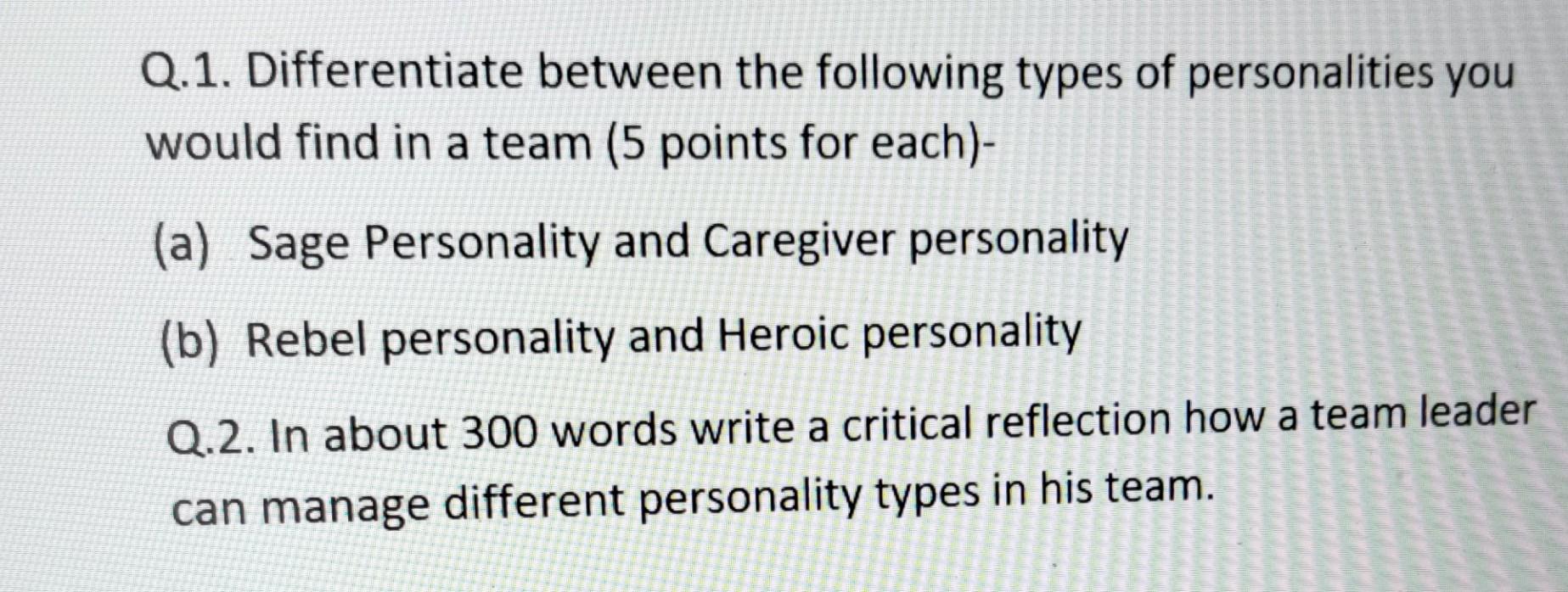Solved Q.1. Differentiate between the following types of | Chegg.com