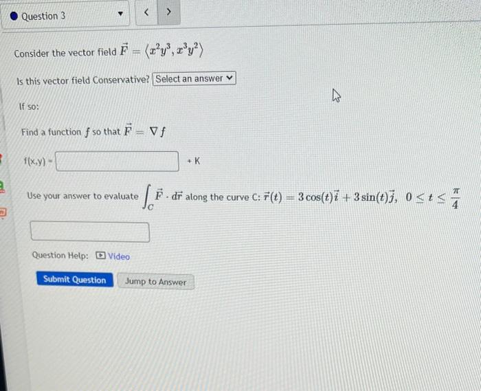Solved Consider the vector field F= x2y3,x3y2 Is this | Chegg.com