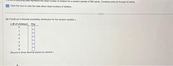 Solved (a) Construct a discrete probabaty distnbution for | Chegg.com