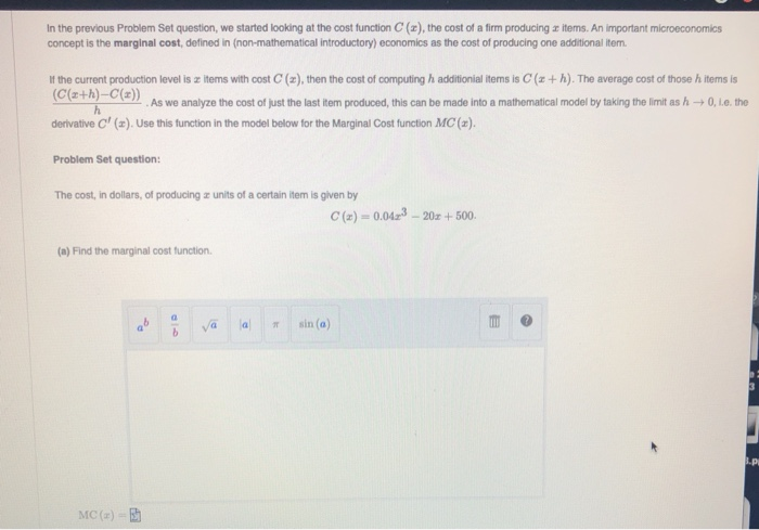 Solved In the previous Problem Set question, we started | Chegg.com