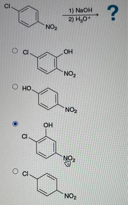 Solved 2) H3O+ 1) NaOH | Chegg.com