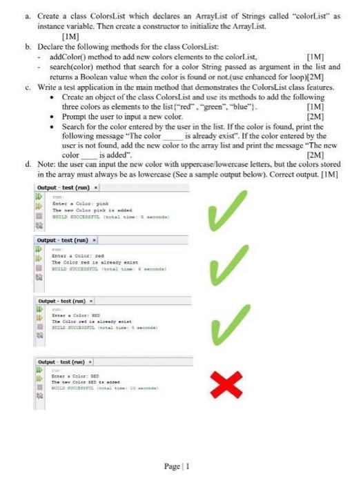 Solved instance variable. Then create a constructor to | Chegg.com