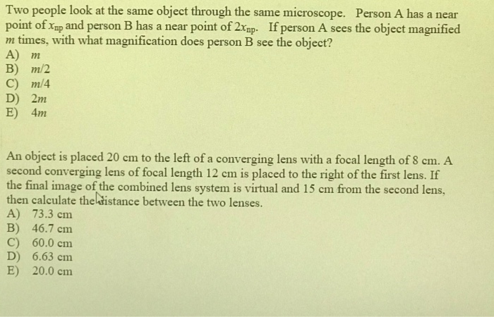 Solved - An object is placed 200 cm from a screen. When a | Chegg.com