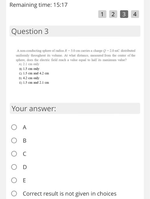 Solved Remaining time: 15:17 Question 3 B) 1.5 cm only C) | Chegg.com