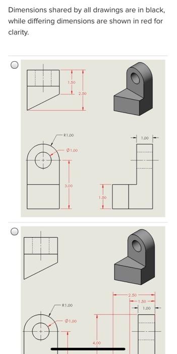 Solved Select the most appropriately dimensioned | Chegg.com