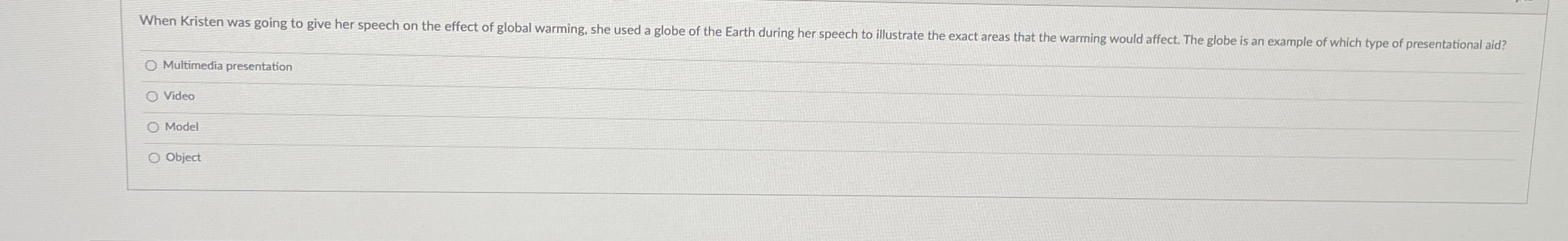 Solved Multimedia presentationVideoModelObject | Chegg.com
