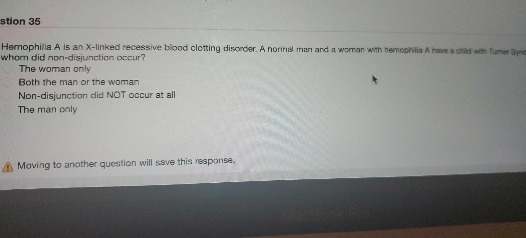 Solved stion 35 Hemophilia A is an X-linked recessive blood | Chegg.com