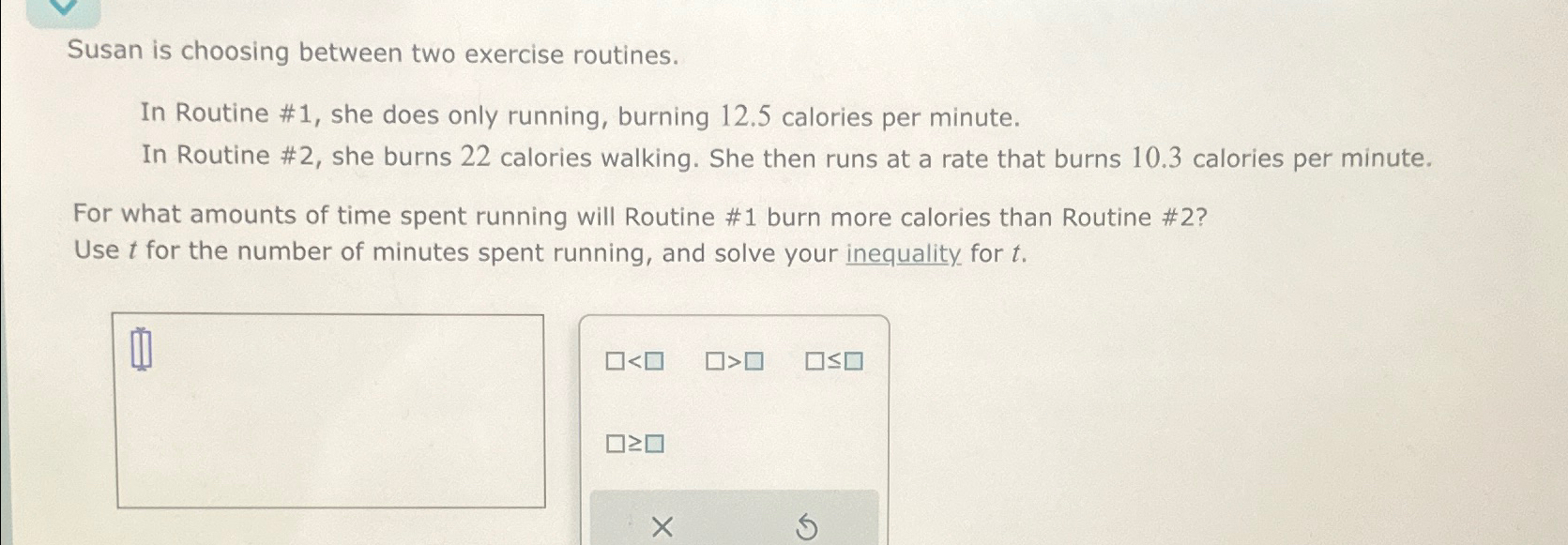 Susan is choosing between two exercise routines.In | Chegg.com