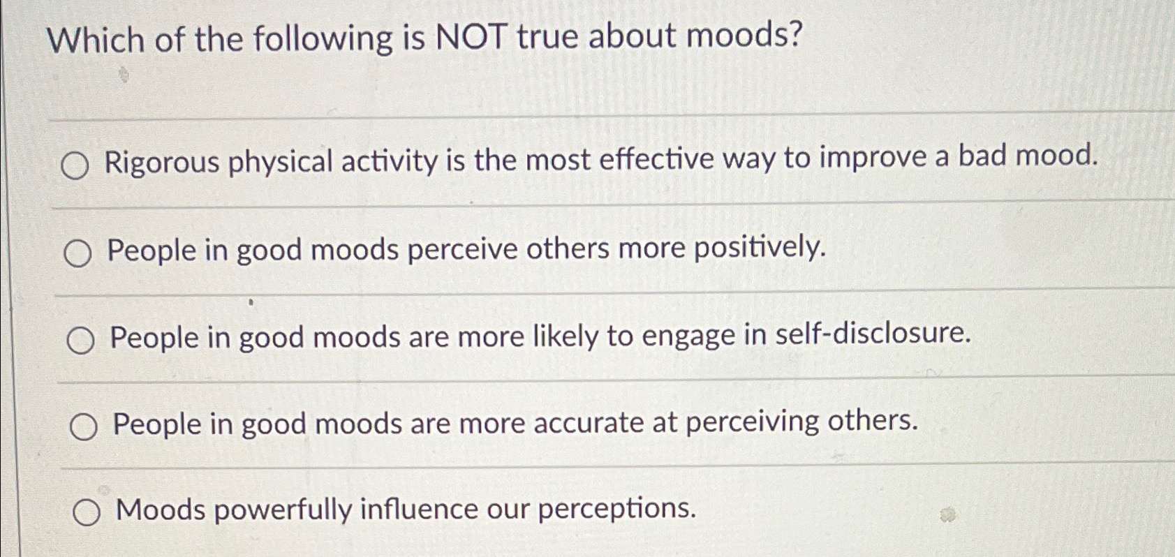 Solved Which of the following is NOT true about | Chegg.com