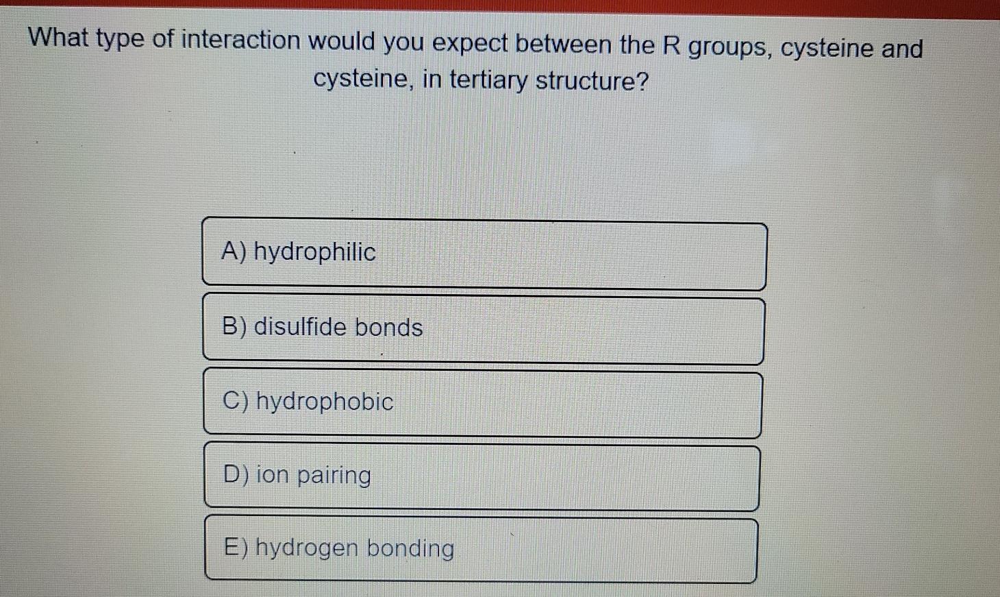 Solved What type of interaction would you expect between the | Chegg.com