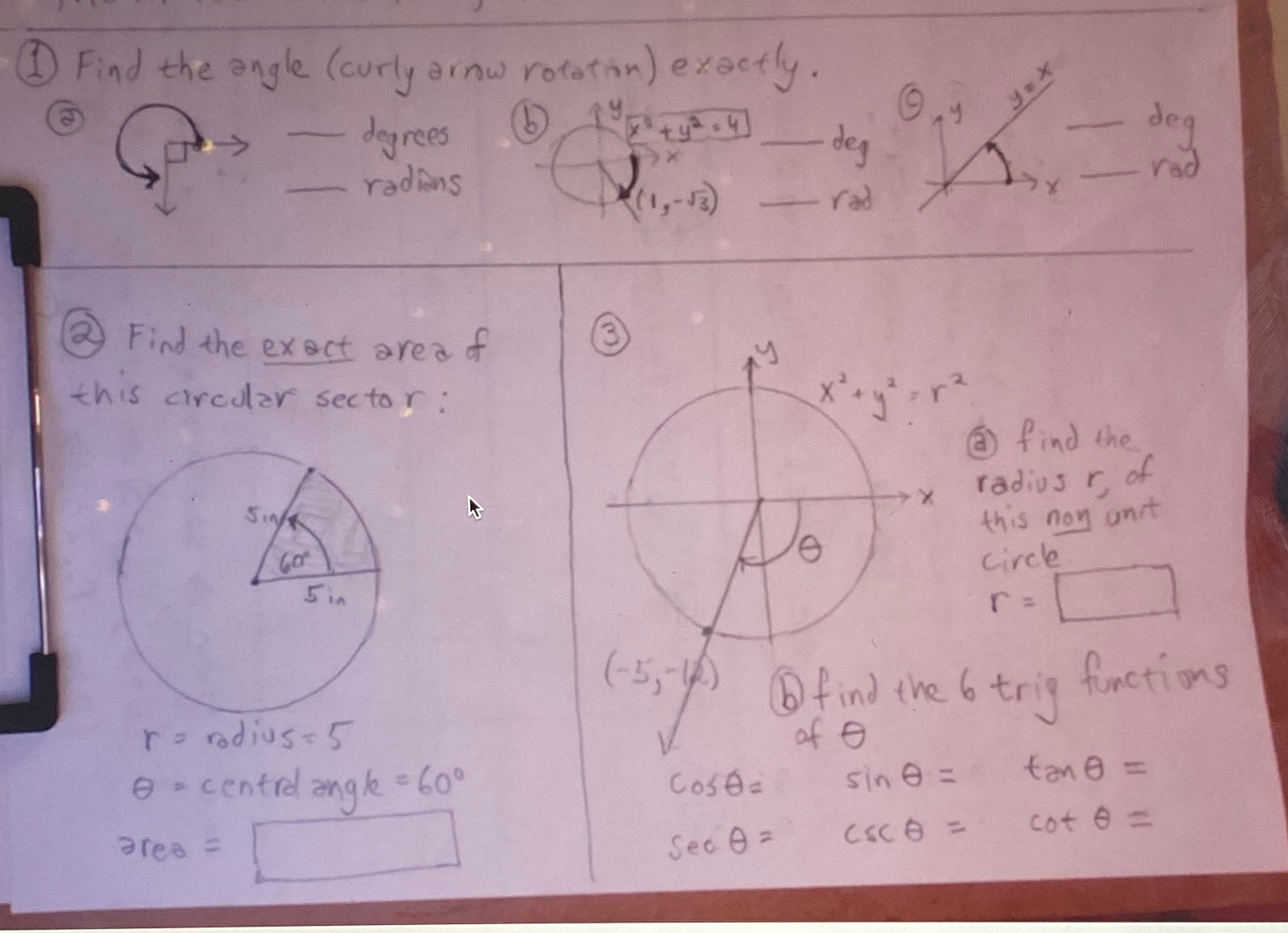 Solved (1) ﻿Find the angle (curly arnw rotation) | Chegg.com