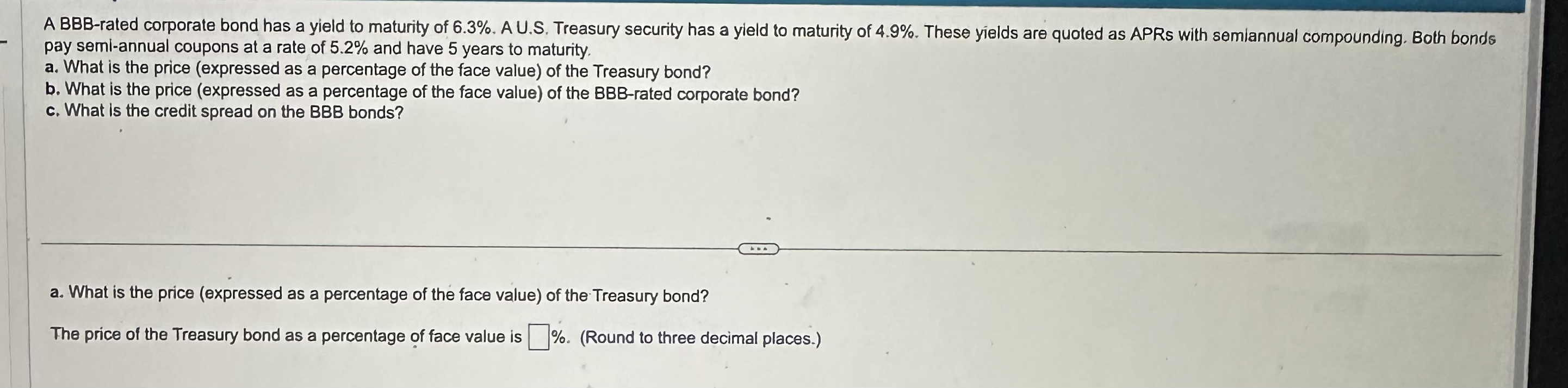 Solved A BBB-rated corporate bond has a yield to maturity of | Chegg.com