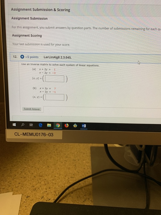 Solved Assignment Submission & Scoring Assignment Submission | Chegg.com