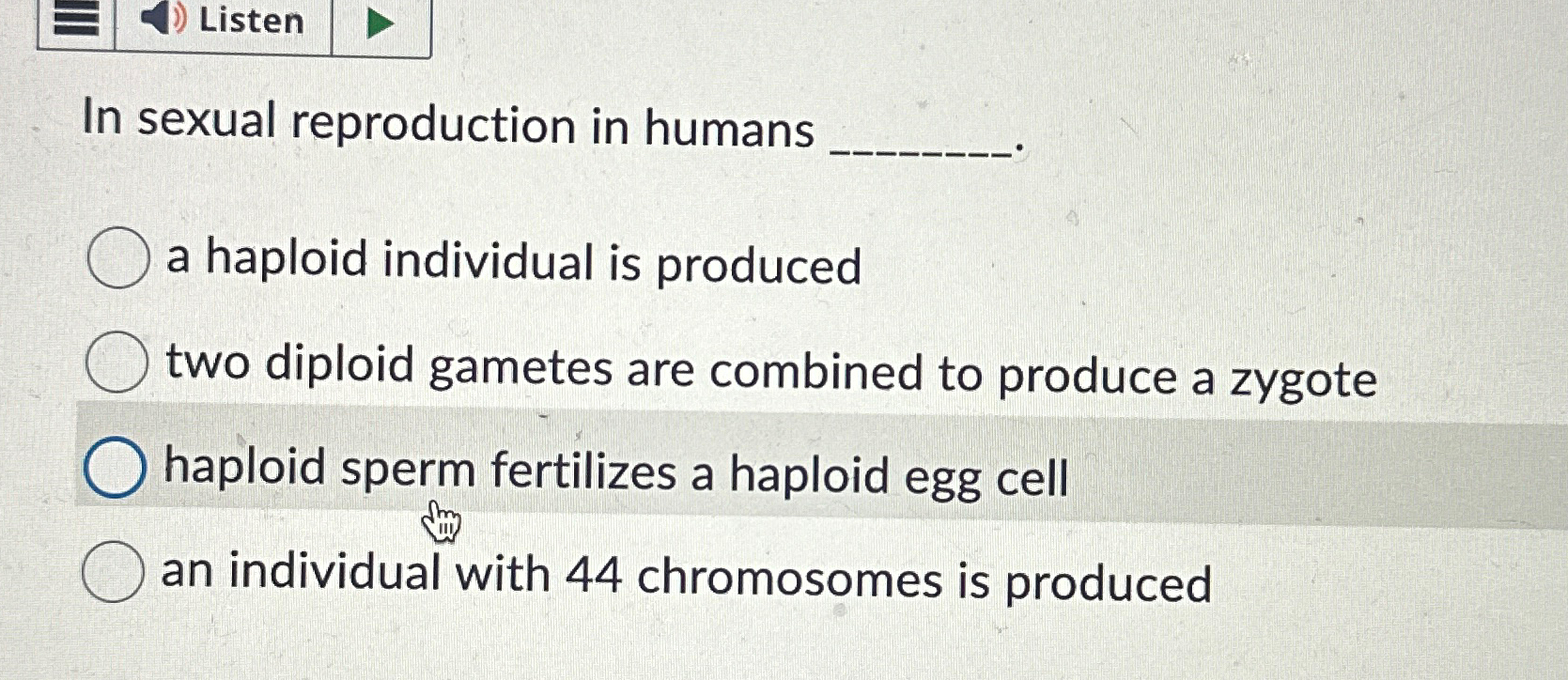 Solved In sexual reproduction in humansa haploid individual | Chegg.com