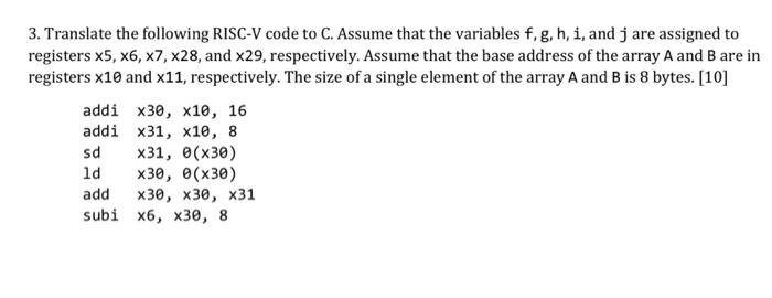 Solved what is the c cdoe corresponding to below risc-5 | Chegg.com