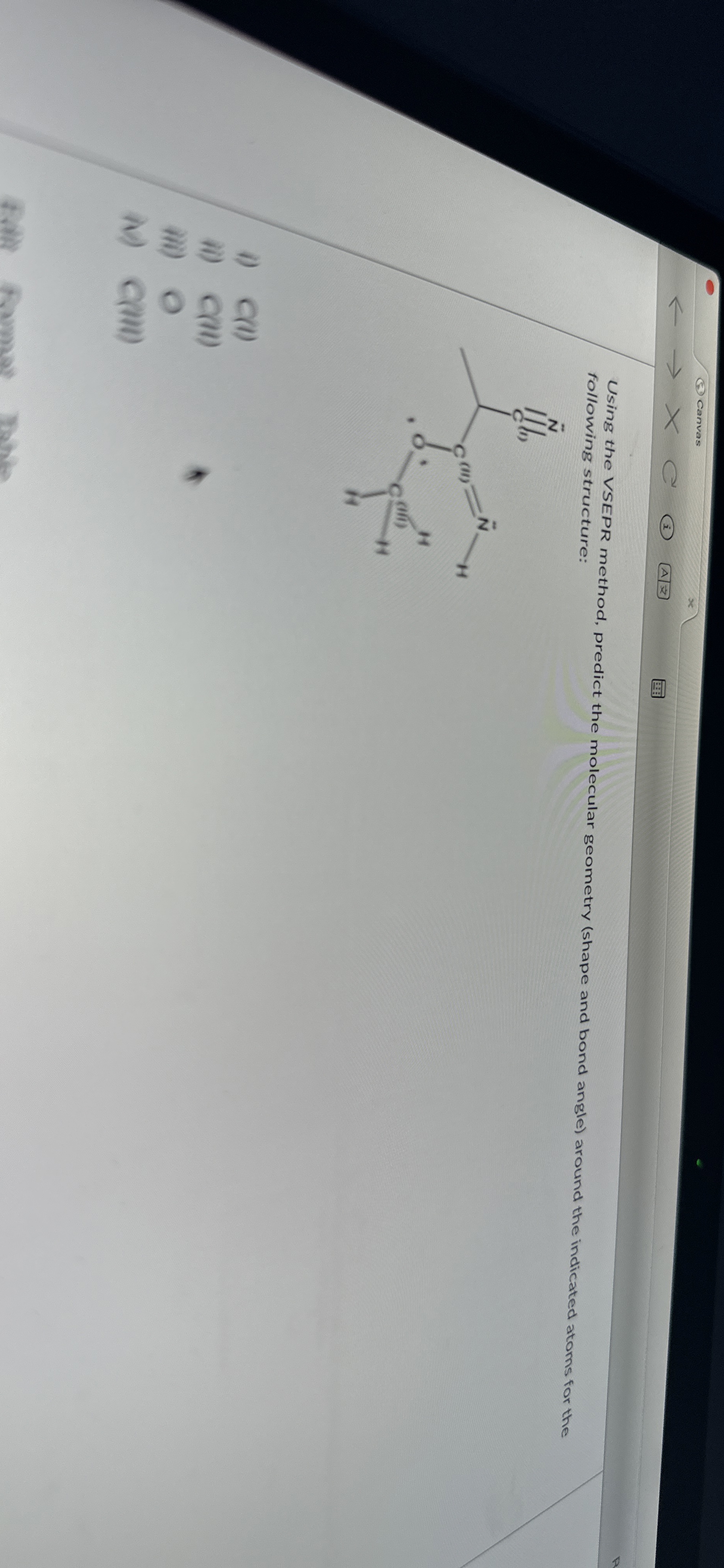 Solved Using the VSEPR method, predict the molecular | Chegg.com