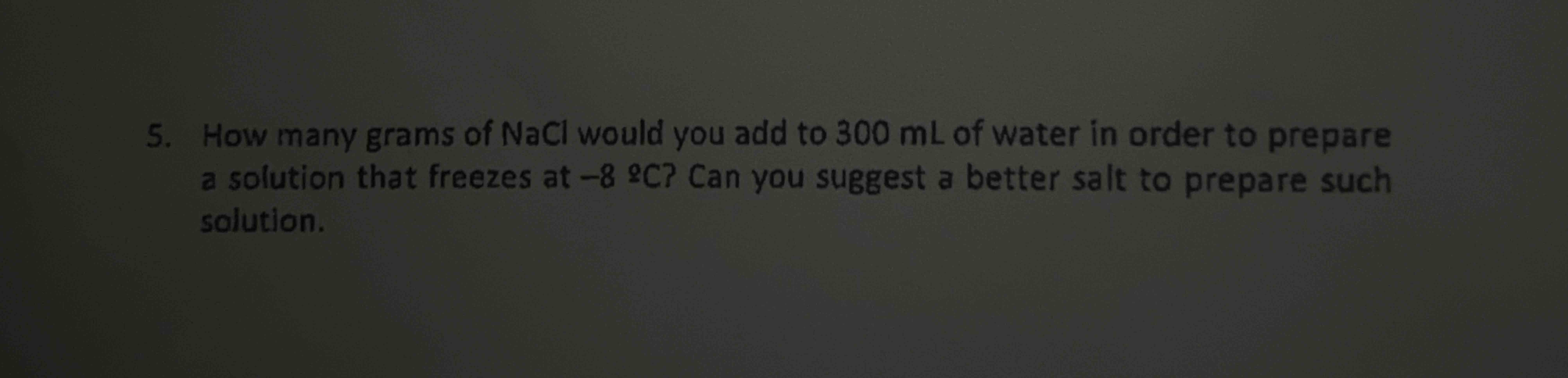 Solved Calculate the freezing point of a solution containing | Chegg.com