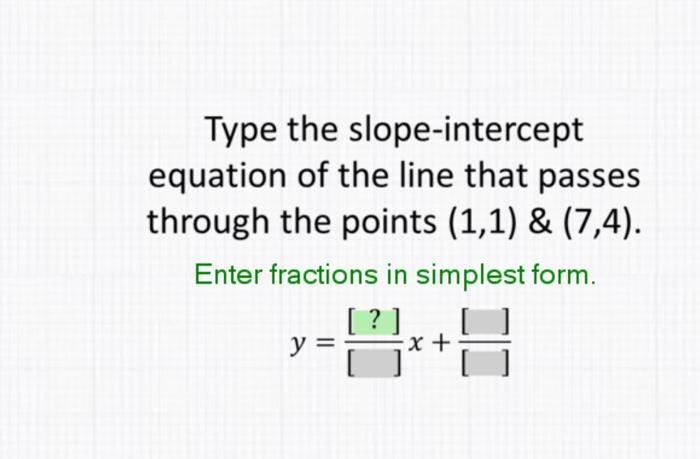 Solved Type the slope-intercept equation of the line that | Chegg.com