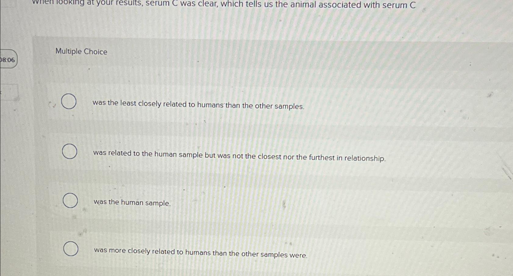 Solved Multiple Choicewas the least closely related to | Chegg.com