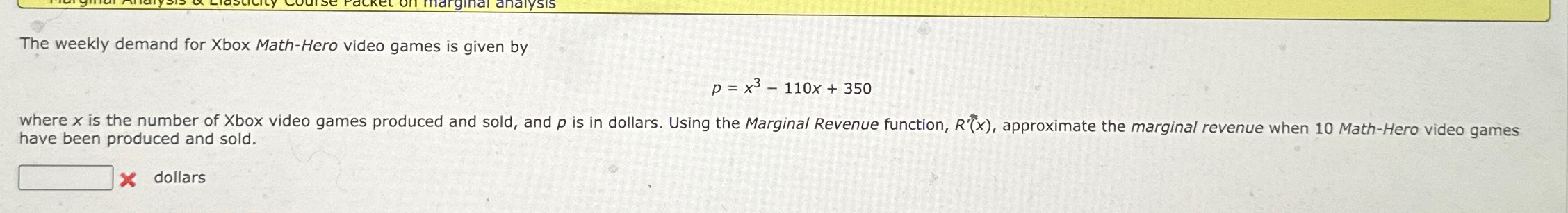 Solved The weekly demand for Xbox Math-ahero video games is | Chegg.com