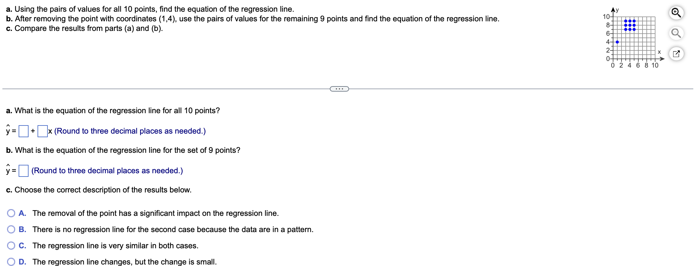 Solved a. ﻿Using the pairs of values for all 10 ﻿points, | Chegg.com