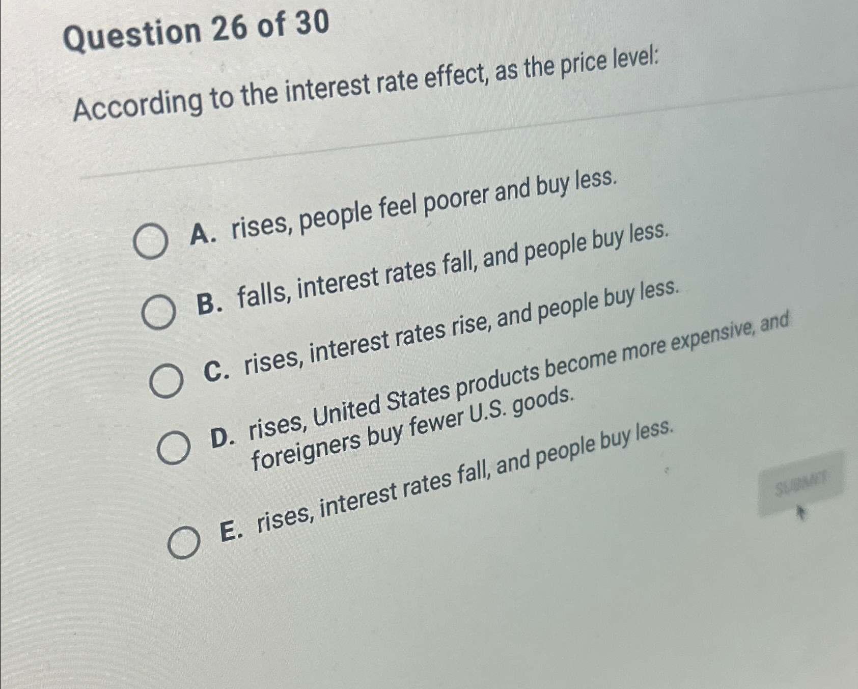 Solved Question 26 ﻿of 30According to the interest rate | Chegg.com