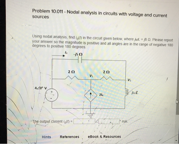Solved Problem 10.011 - Nodal analysis in circuits with | Chegg.com