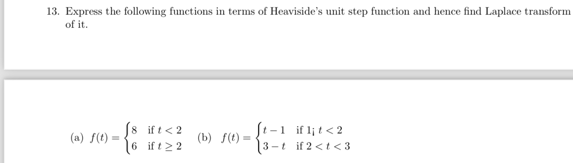 Solved Express the following functions in terms of | Chegg.com