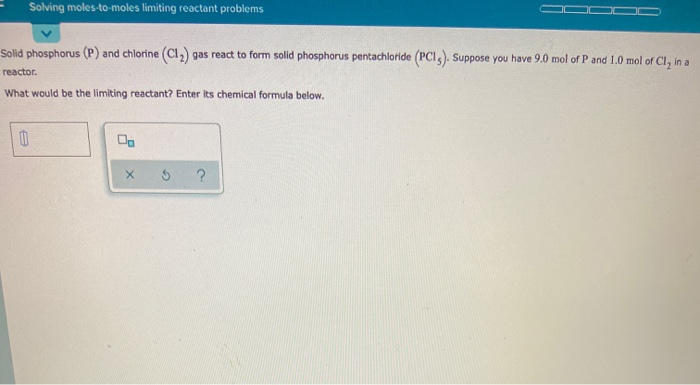 Solved Solving moles-to-moles limiting reactant problems | Chegg.com