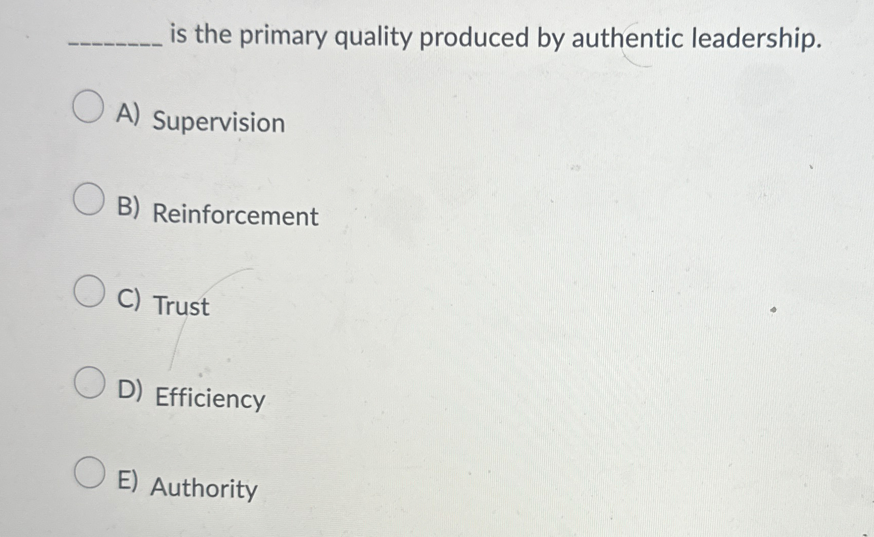 Solved is the primary quality produced by authentic | Chegg.com