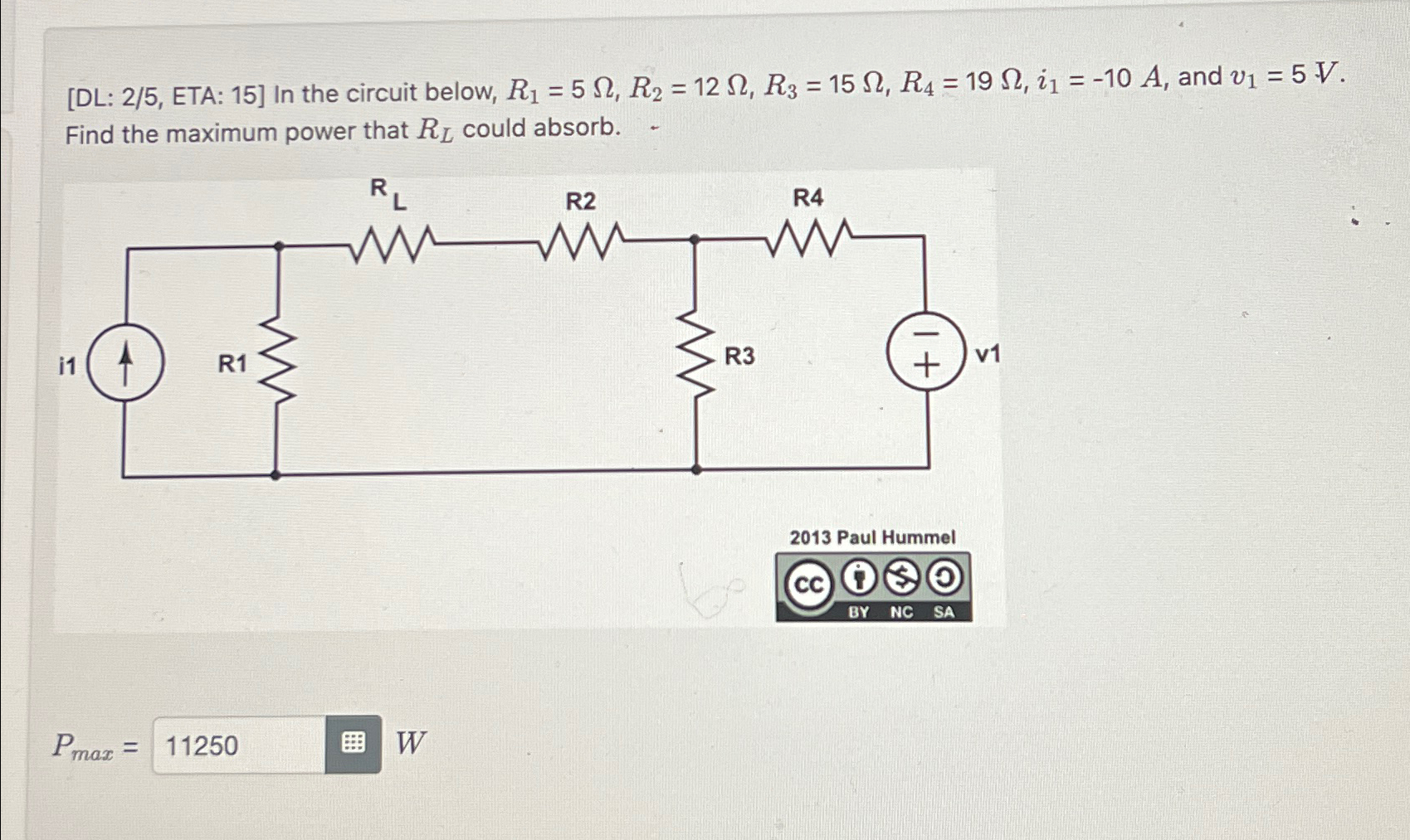 [DL: 2/5, ﻿ETA: 15] ﻿In the circuit below, | Chegg.com