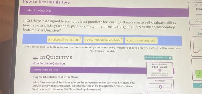 nQuizitive is designed to reinforce best practices | Chegg.com