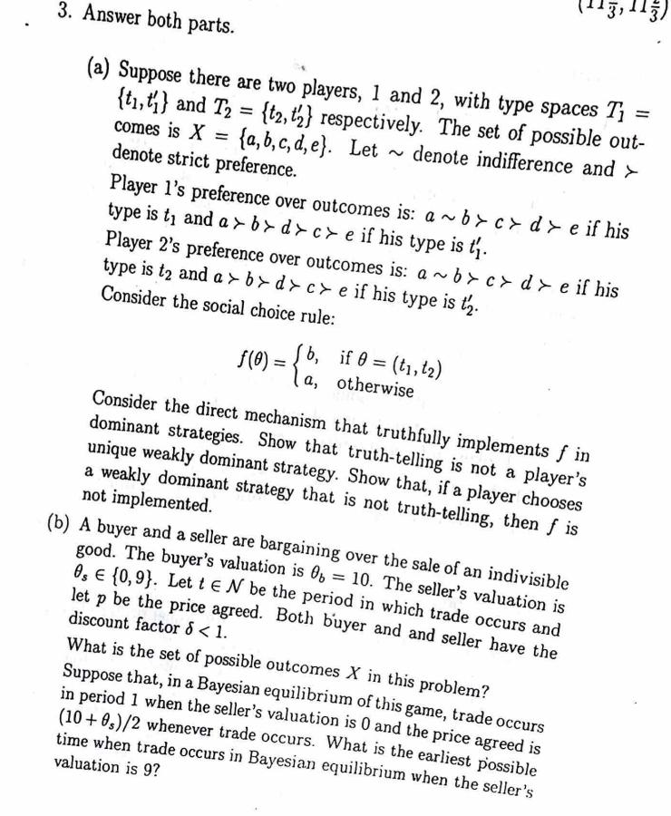 Solved Answer both parts.(a) ﻿Suppose there are two players, | Chegg.com