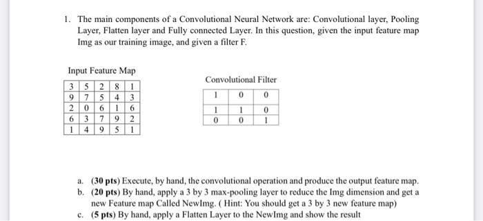 Solved A Can You Please Draw Out The Output Feature Mapb