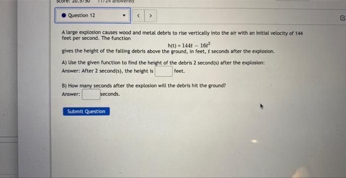 Solved A large explosion causes wood and metal debris to | Chegg.com