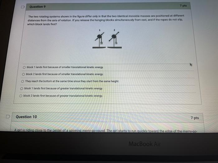 Solved Question 7 pts The two rotating systems shown in the | Chegg.com