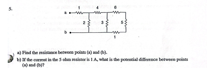 Solved a) ﻿Find the resistance between points (a) ﻿and | Chegg.com