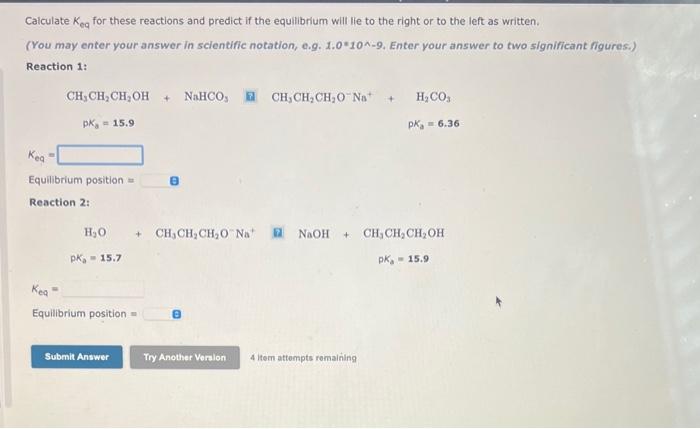 Solved Calculate Keq for these reactions and predict if the | Chegg.com