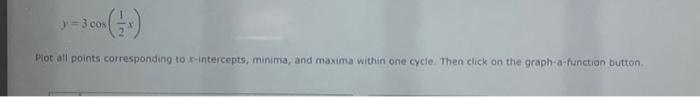 Solved y = 3 cos (2x) Plot all points corresponding to | Chegg.com