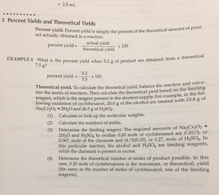 4. Calculate the theoretical yield (in the page 98) | Chegg.com