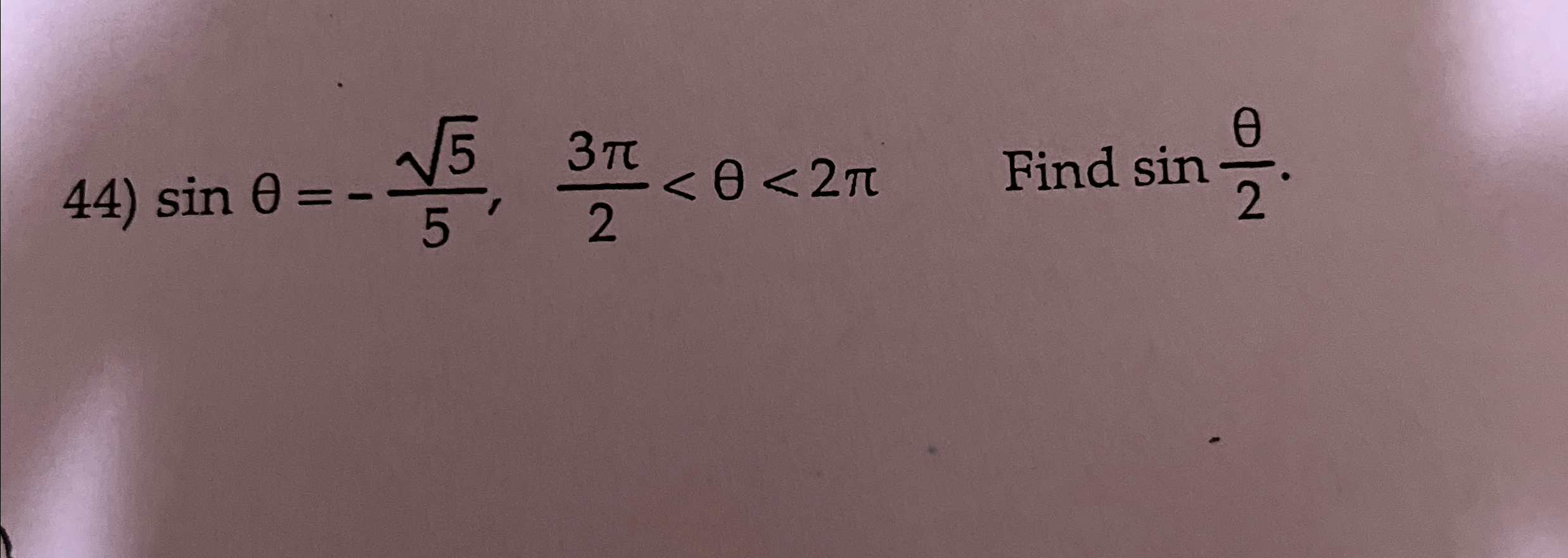 Solved sinθ=-525,3π2