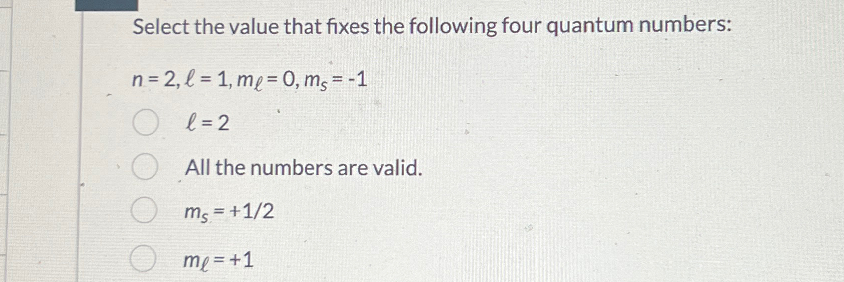 Solved Select the value that fixes the following four | Chegg.com