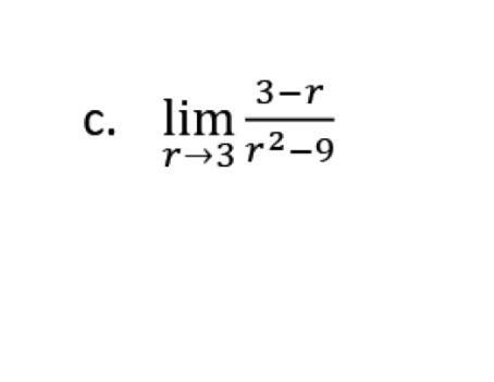 Solved limr→3r2−93−r | Chegg.com