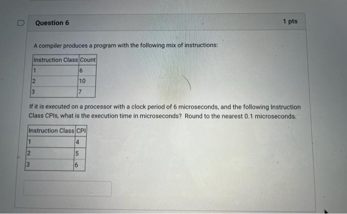 Solved A compiler produces a program with the following mix | Chegg.com