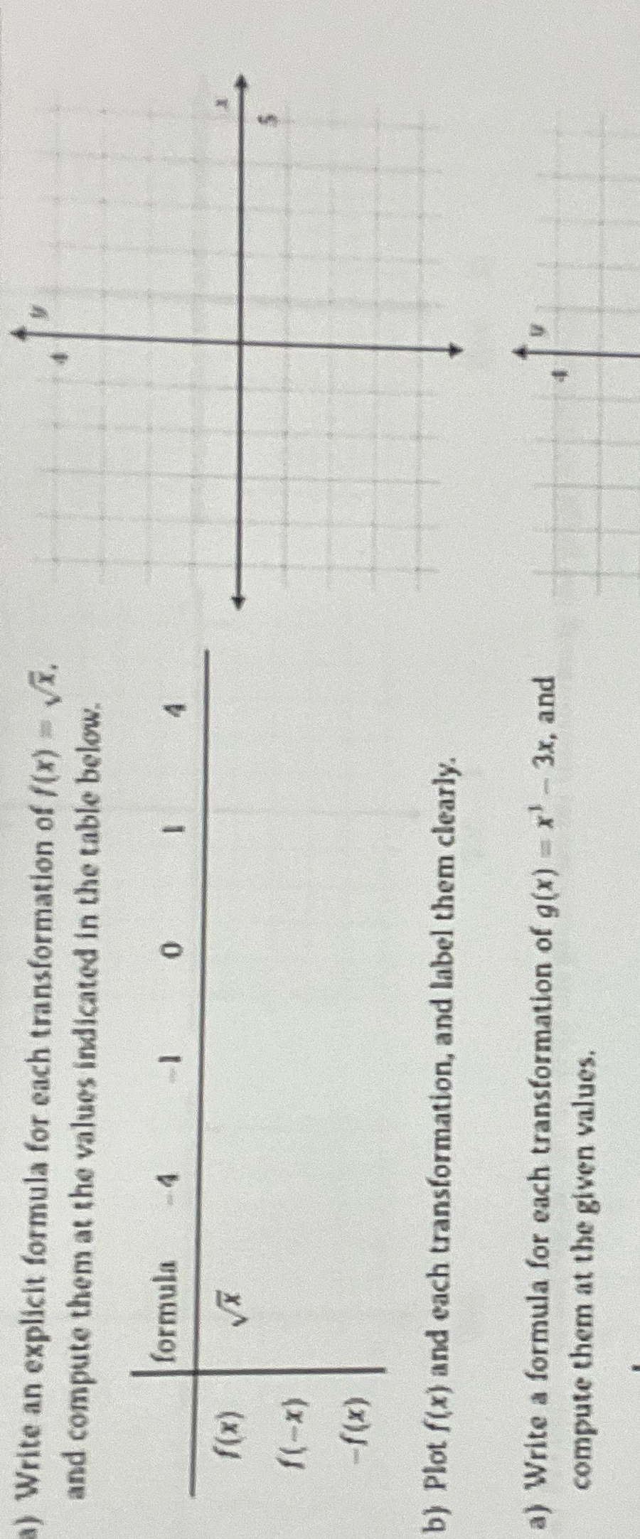Solved Write an explicit formula for each transformation of | Chegg.com