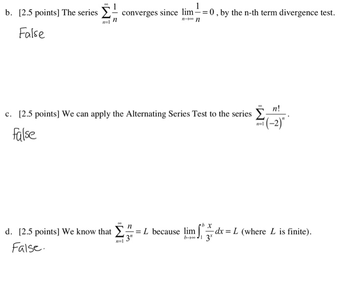 Solved why are the following statements false, in regards to | Chegg.com