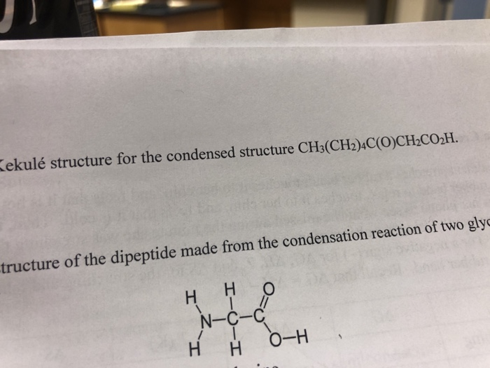Solved Kekulé structure for the condensed structure | Chegg.com