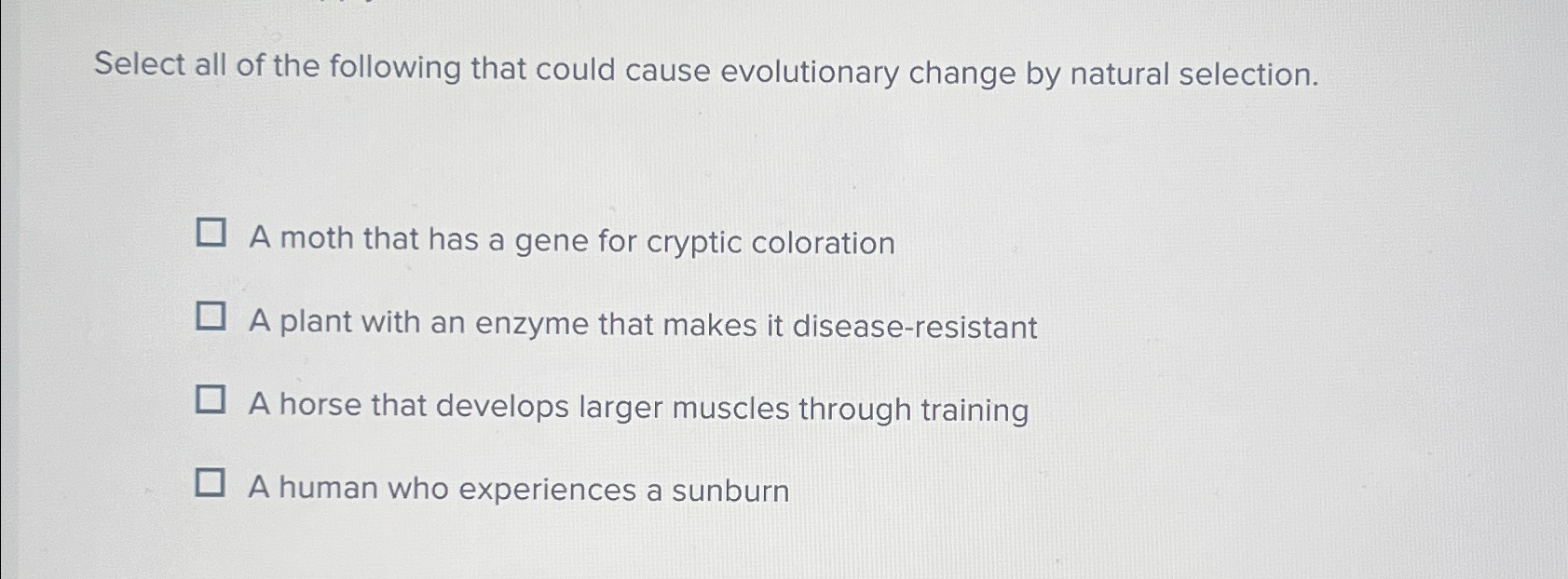 Solved Select all of the following that could cause | Chegg.com