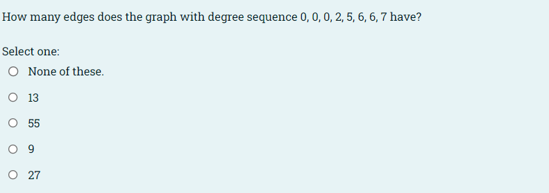 Solved How many edges does the graph with degree sequence | Chegg.com